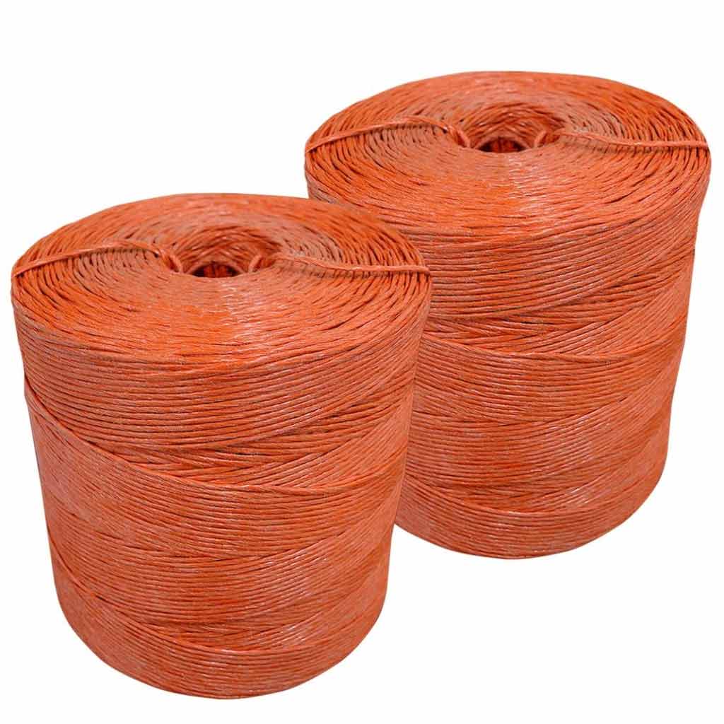 PLASTIC TWINE ORANGE 130 KNOT STRENGTH - 2PK [9,000FT] | MB Country Living
